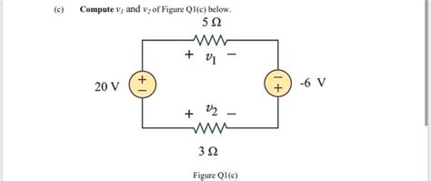 solved c c compute v and v2 of figure q1 c below 592