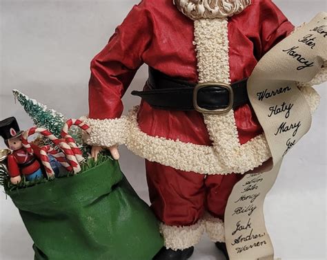 Vintage Clothtique Possible Dreams Santa Checking His List 1991