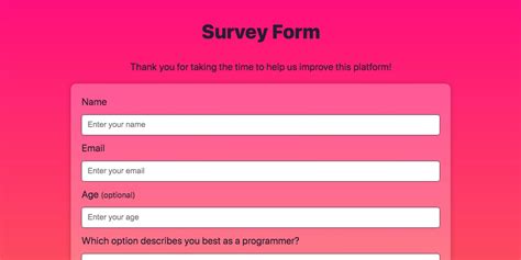 Survey Form