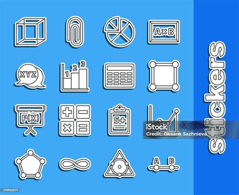 Set Line Test Or Exam Sheet Sigma Symbol Chalkboard With Diagram Abacus Graph Schedule Chart