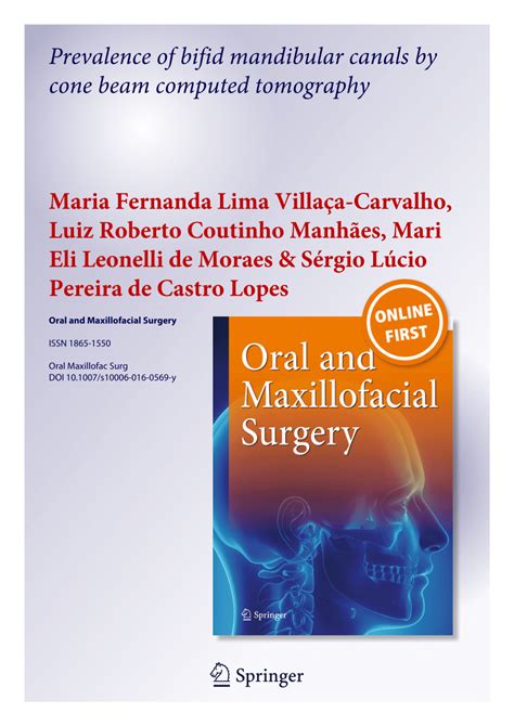 Pdf Prevalence Of Bifid Mandibular Canals By Cone Beam Computed