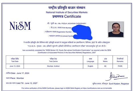Pooja Choudhary On Linkedin I Successfully Completed Nism8