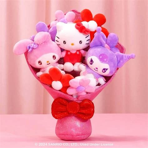 Sanrio Valentine Plushie Bouquet In 2025 Hello Kitty Valentine Plush
