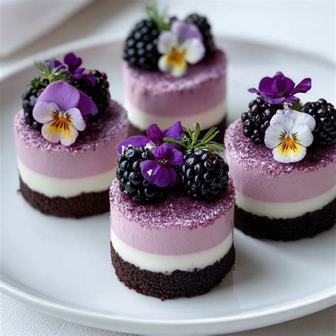 Mini Blackberry Mousse Cakes A Fresh And Beautiful Dessert Idea