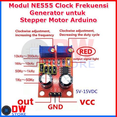 Jual Ne555 Lm555 Clock Frekuensi Pulse Generator Stepper Motor Arduino