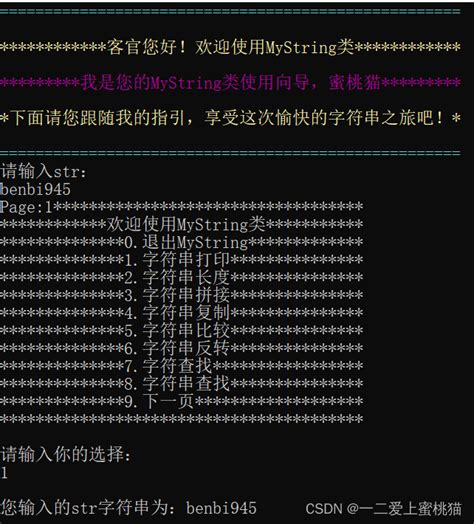 小班作业：mystring类的实现 Csdn博客
