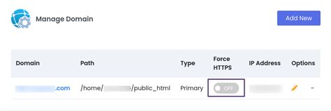 how to force redirect for a domain in webuzo accuwebhosting