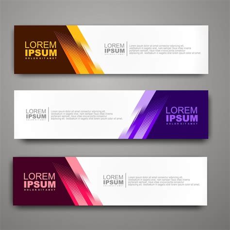 Premium Vector Vector Abstract Web Banner Design Template With Halftone Pattern