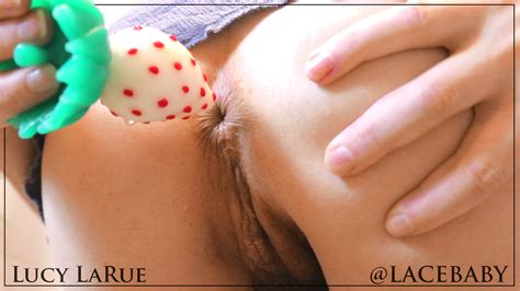 White Strawberry Butt Plug Test Lucy Larue Clips4sale