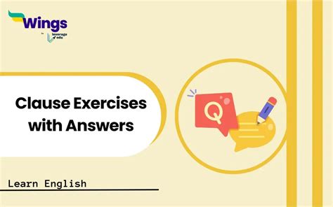 Clause Exercises With Answers
