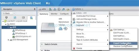 How To Backup And Restore VSphere Distributed Switch