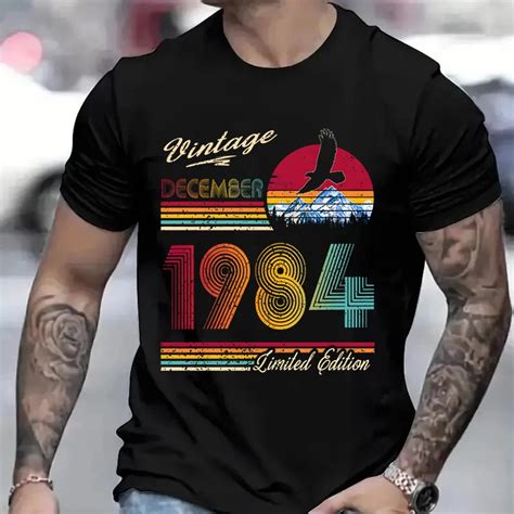 Vintage December 1984 Birthday T Shirts For Men Women Short Sleeve