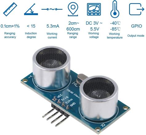 makerfocus 5pcs hc sr04 ultrasonic module distance sensor kit with du