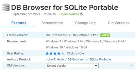 Db Browser For Sqlite Portable 무료 다운로드