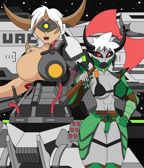 Rule 34 2girls Big Breasts Breasts Clothing Cyborg Demon Demon Girl Doom Doom Eternal Doom