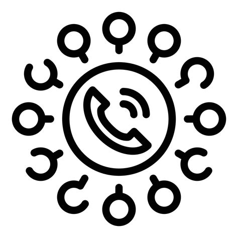 Agent Call Scheme Icon Outline Style 15599452 Vector Art At Vecteezy