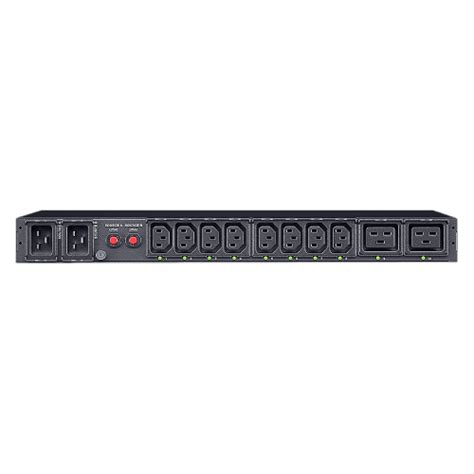 CyberPower PDU Way U Inch Horizontal Rackmount Switched ATS PDU C C Outlets