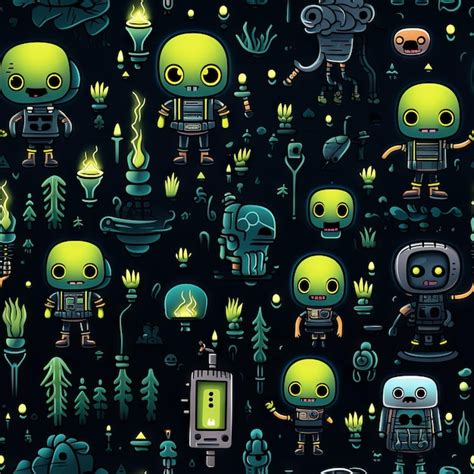 Premium Ai Image A Zombie Pattern Illustration