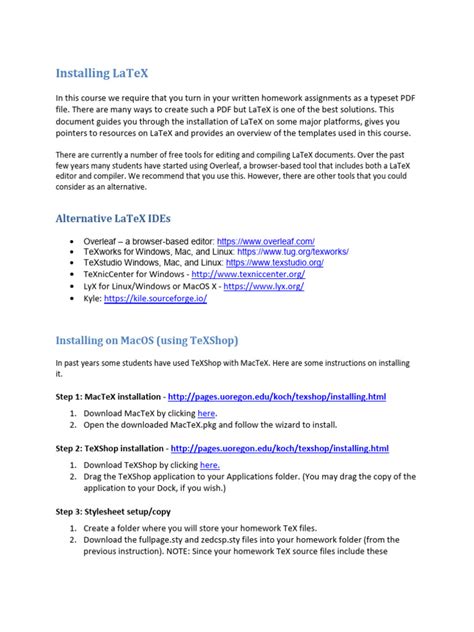 how to latex pdf system software computing