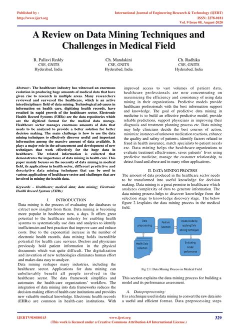 Pdf A Review On Data Mining Techniques And Challenges In Medical Field