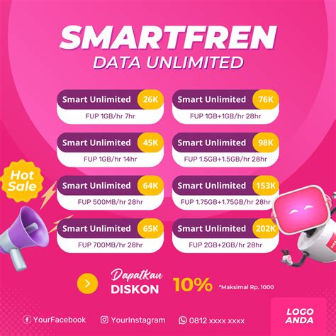 Template Canva Smartfren Data Unlimited Support
