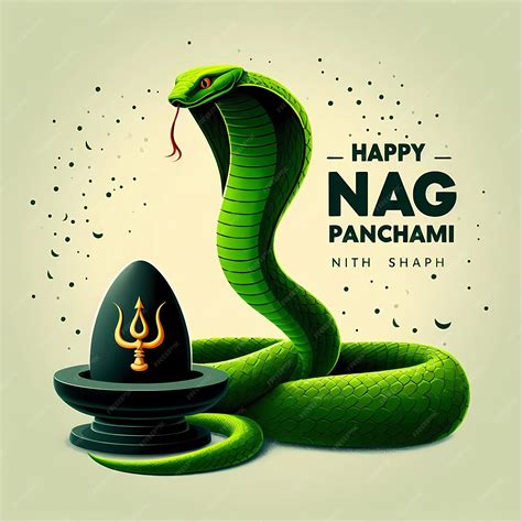 Premium Photo Nag Panchami Background Design With A Green Nag And