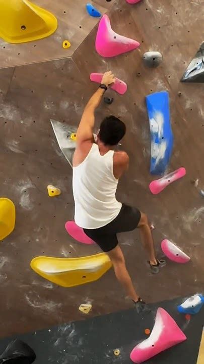 Solid V4 Boulder Problem 🟠 Like Comment Subscribe Bouldering Viral Viralshort Viralvideo