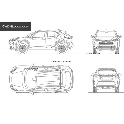 Toyota Yaris Cross Vector Car Drawings