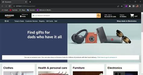 Using Html And Css I Created A Clone Of Amazon Saurabh Bharrdwaj