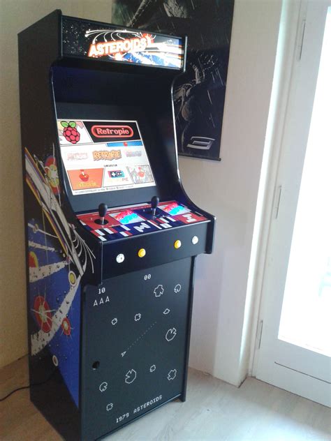 my asteroids themed diy upright cabinet retropie forum
