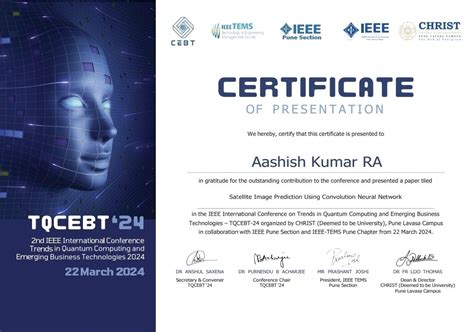 aashish kumar ra on linkedin ieee tqcebt24 quantumcomputing
