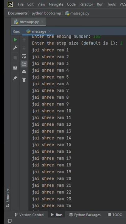 Python Code Loop Through Numbers With Custom Message 🐍 Programming Pythontipspython Code