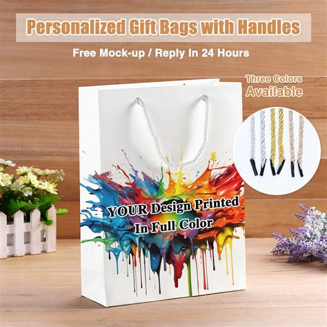 Personalized T Bags With Handlescustom Wedding Bagscustom Logo
