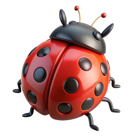 Iconic Impressionist Concept Art Style Isolated Cutout Of A Single Ultra Detailed Ladybug