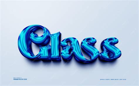 Premium Psd Glass 3d Editable Premium Psd Text Effect