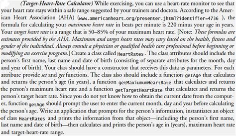Solved Target Heart Rate Calculator While Exercising You Chegg