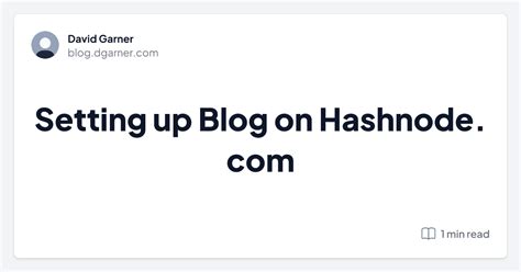 Setting Up Blog On