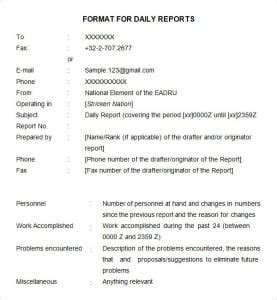 10 Daily Report Templates Word Excel PDF Formats