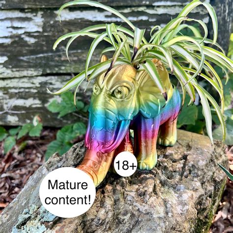 Angry Elephant Planter 3d Printed Tortoise Dick Penis Dickasaurus