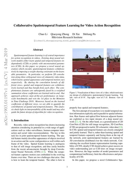 Collaborative Spatio Temporal Feature Learning For Video Action