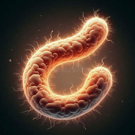 A Gram Negative Comma Shaped Bacterium That Causes Cholera A Se Stock Illustration