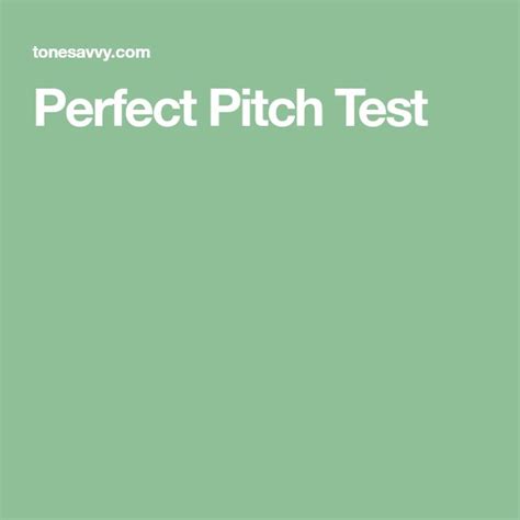 Perfect Pitch Test Music Practice Music Theory Music Education