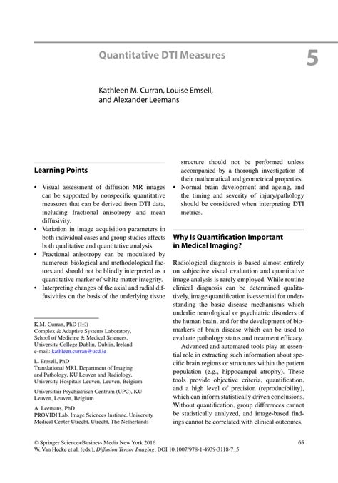 PDF Quantitative DTI Measures