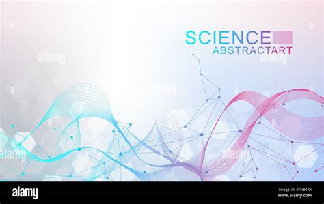 Abstract Technology Connect Background Lines And Dots With Hexagons Modern Hexagons Technology