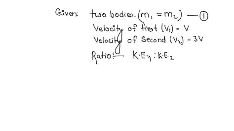 Solved Two Bodies Of Equal Masses Move With The Uniform Velocities V
