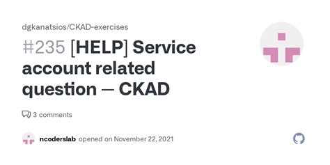 [help] Service Account Related Question Ckad · Issue 235 · Dgkanatsios Ckad Exercises · Github