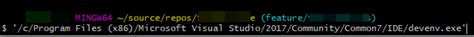 Open Visual Studio From Within Git Bash Super User