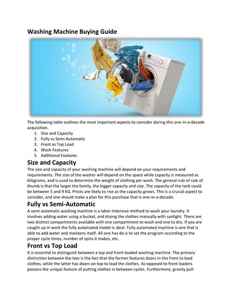 Ppt Everything You Need To Know About Right Washing Machine