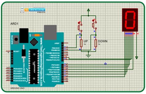 Up Down Counter Using Arduino And 7 Segment Display The Engineering