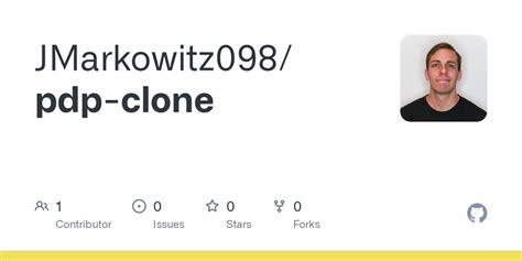 Github Jmarkowitz098pdp Clone